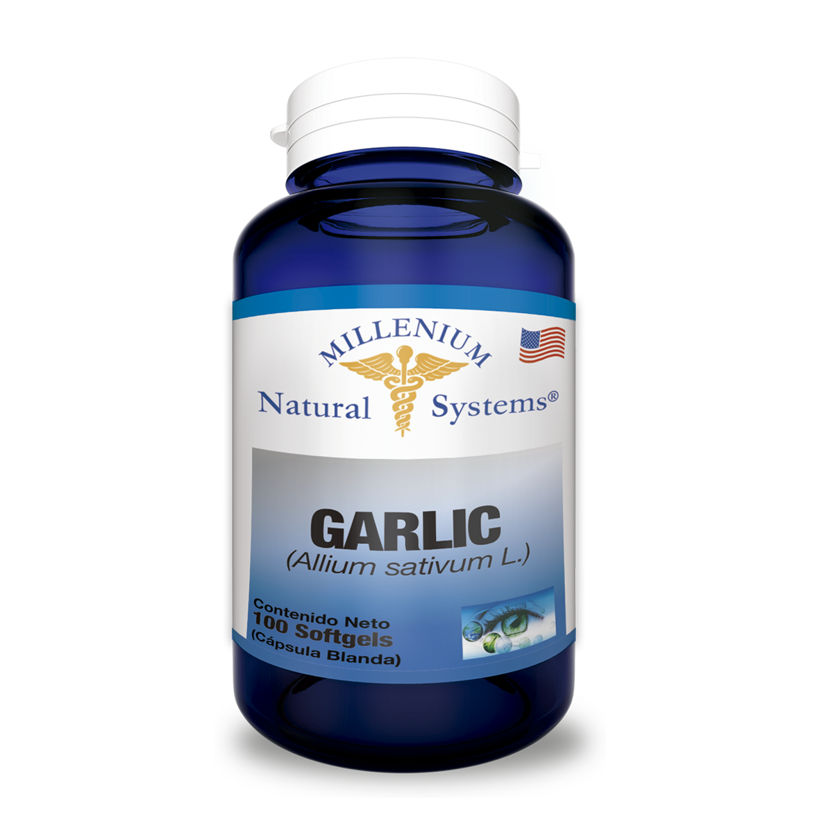 GARLIC 1500 MG X 100 SOFTGELS (Millenium Natural Systems) – Natural + Mente